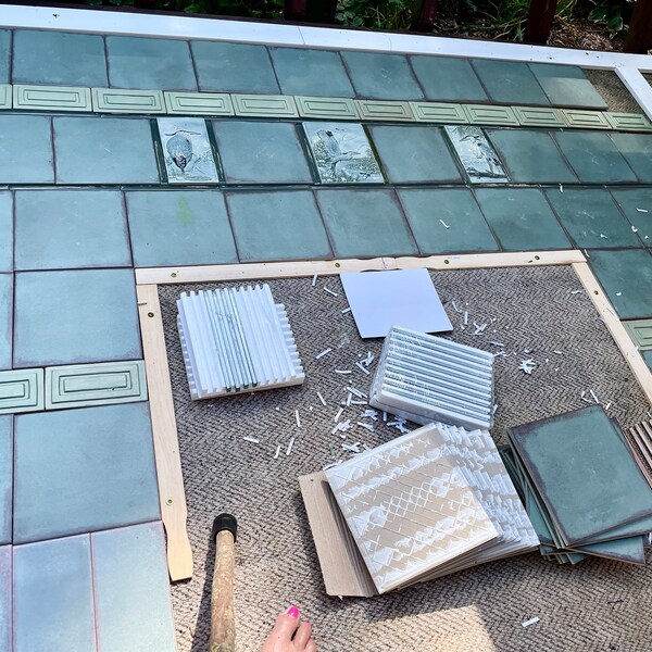 Tile Mural Spanish Colonial for Kitchen or Bath, Arabesque Design, 5 ...