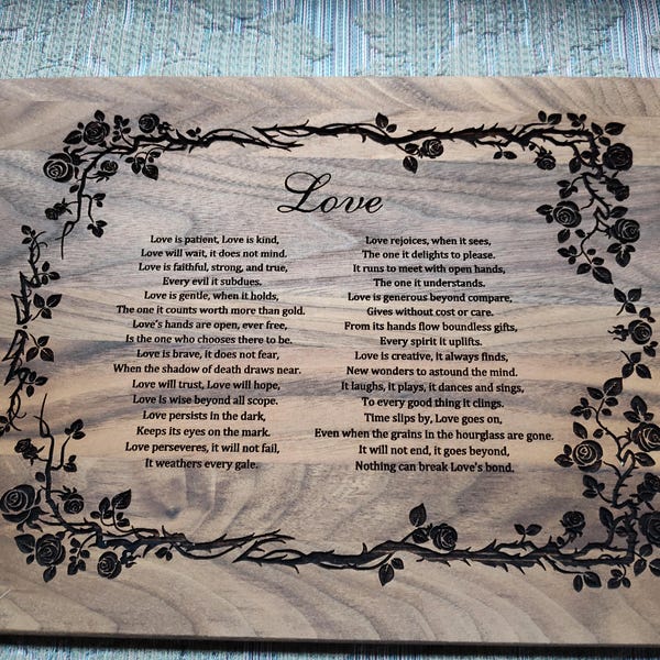 Engraved Poem, Personalized Poem in Wood, Handwritten Heirloom, Child's ...