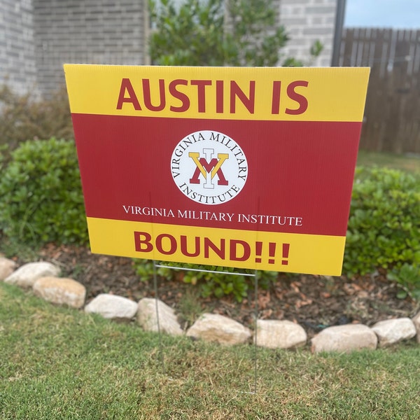 Personalized College Bound Yard Sign, College Logo Sign, Custom ...