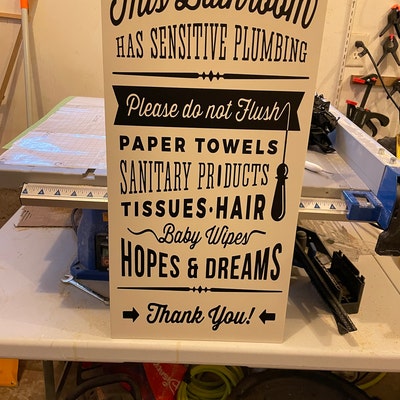 SVG Bathroom Sign Sensitive Plumbing Do Not Flush Hopes & Dreams ...
