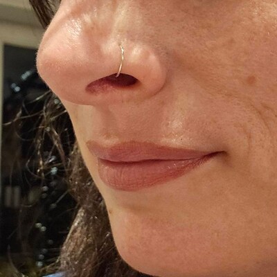 Silver Nose Ring, Size Options, Tiny Nose Hoop, Subtle Nose Hoop, Nose ...
