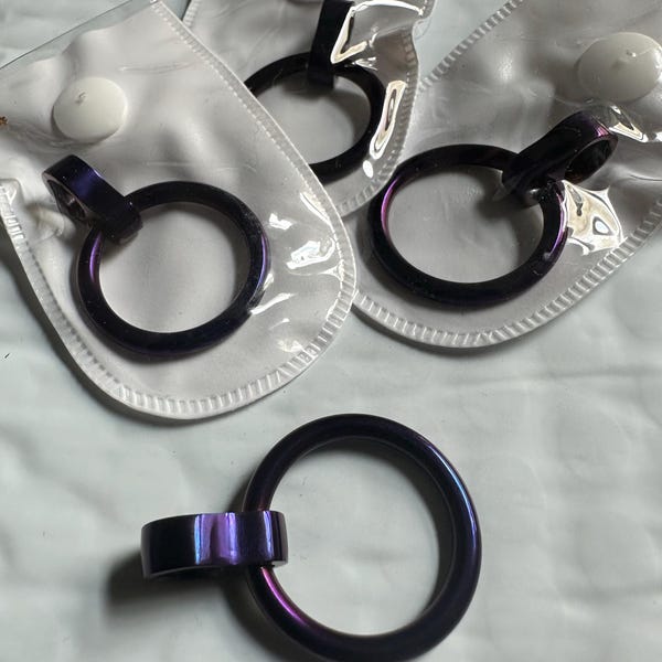 8mm Matte Black Titanium Eternity Collar, Locking Infinity Collar for ...