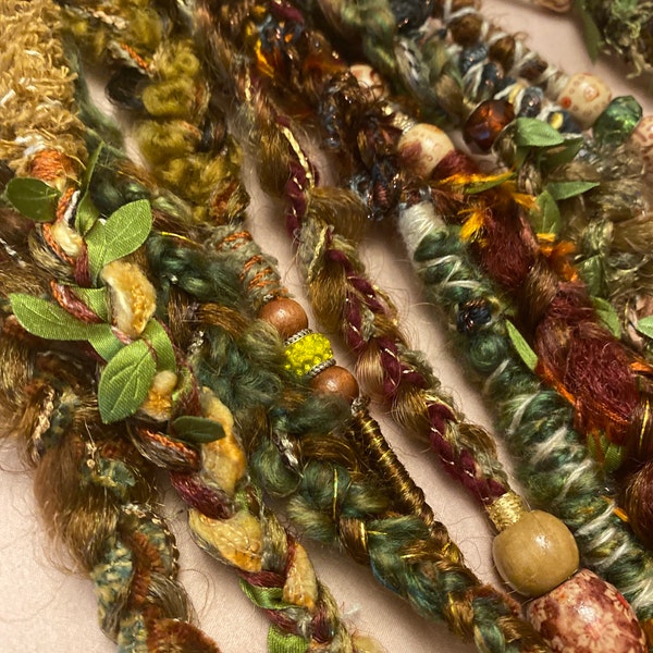 Forest Fae Braids, Clip in Dreads, Fishtail Braids, Synthetic Dreads ...