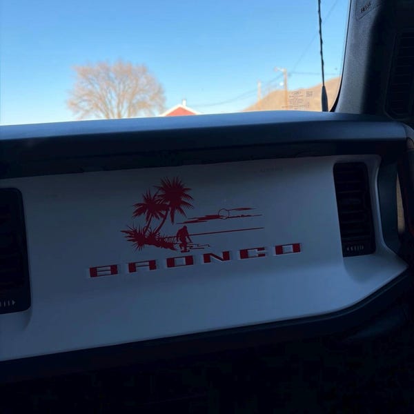 Bronco Sasquatch on the Beach Dash Decal for Dashboard - Etsy