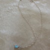 Number 8 Turquoise Circle Pendant Necklace With Skull Charm Sterling ...