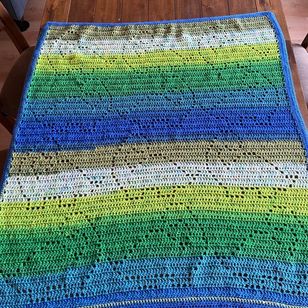 Littlefoot Blanket Filet Crochet Blanket Pattern Baby Blanket Crochet ...