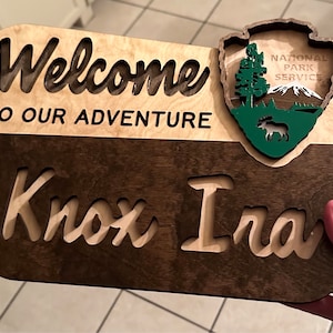 National Park, Last Name Sign, Family Name Sign, Personalized Wood Sign ...