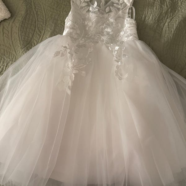 Dusty Rose Flower Girl Dress Off White Top Lace Flower Girl Dress