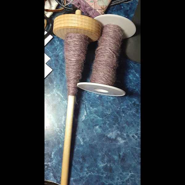 Drop Spindle Kit for Beginner W/ Fiber Top Whorl Handspinning Spindling ...