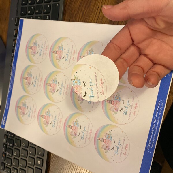 EDITABLE Unicorn Favor Tags, Thank You Tags, Gift Tags, Unicorn Party ...