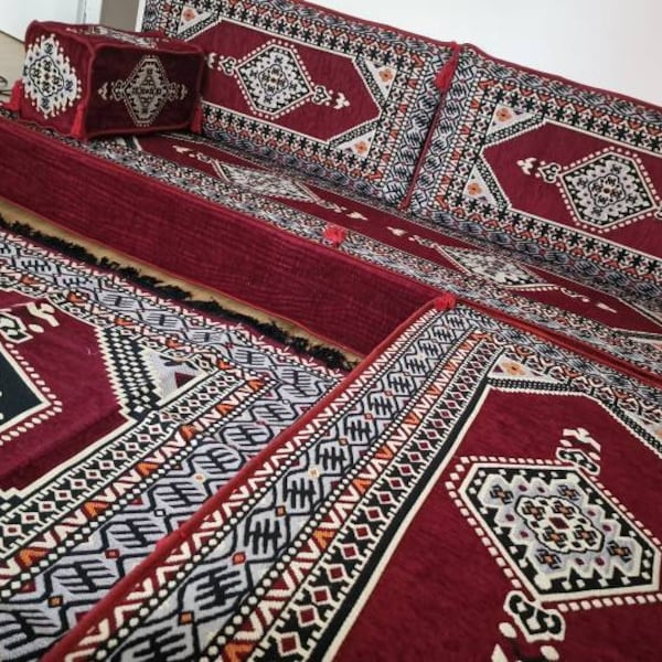 8'' L Shaped Arabic Floor Seating Sofa Set,l Shaped Bench,l Shaped ...