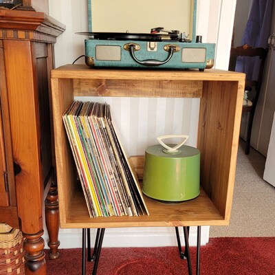 Retro/mid-century Record Player Stand - Etsy