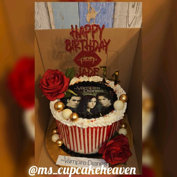 Vampire Birthday Cake Topper/vampire Birthday Party/vampire Lip Cake ...