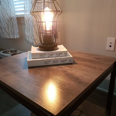 Personalized Book Stack Stacked Book Set Stamped Books Rustic Books ...