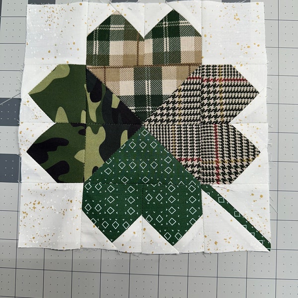 Shamrock Quilt Block Pattern: Scrappy Clover Design (PDF Pattern) - Etsy