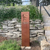 Address Sign -XL- Yard Address Sign - Rusted - Adjacent Sided - Custom ...