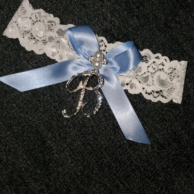 Dusty Blue Garter Something Blue Garter French Blue Wedding Custom ...
