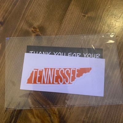 Minimal Tennessee State Vinyl Sticker, Custom Stickers, Tennessee ...