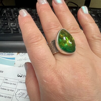 Incredible Light Blue Amber, Natural Baltic Amber Ring, Unique Amber ...