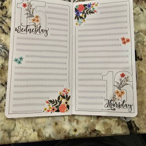 Weekday Journal Stamps, Clear Planner Stamps With Calendar Days of the ...