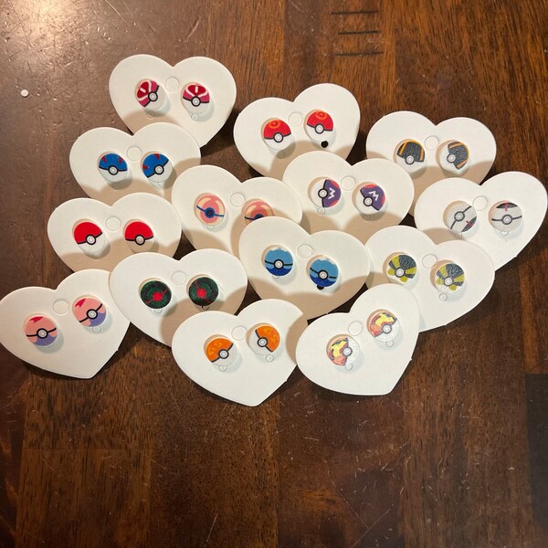 Pokemon Earrings - Pokeball Earrings - Etsy
