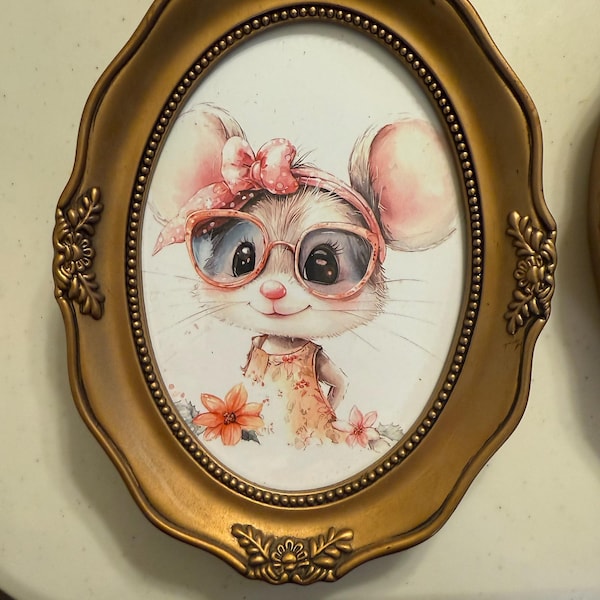 11 Boho Mouse Clipart, Cute Mouse, Printable Watercolor Clipart, High Quality Jpg/pngs, Digital ...