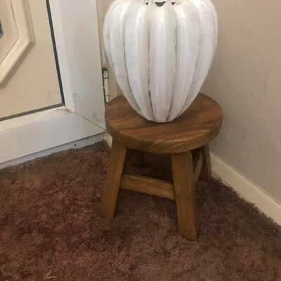 Plain Wooden Stool Rustic Solid Wooden Milking Stool. Children/child ...