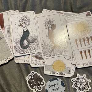 Tempest Tarot Deck // 78 Cards, Blue Tarot, Sea Tarot, Nautical Tarot ...