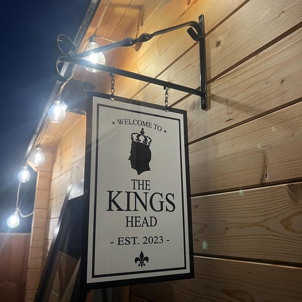 The Tipsy Cow Personalised Swinging Custom Made Hanging Pub and Bar ...