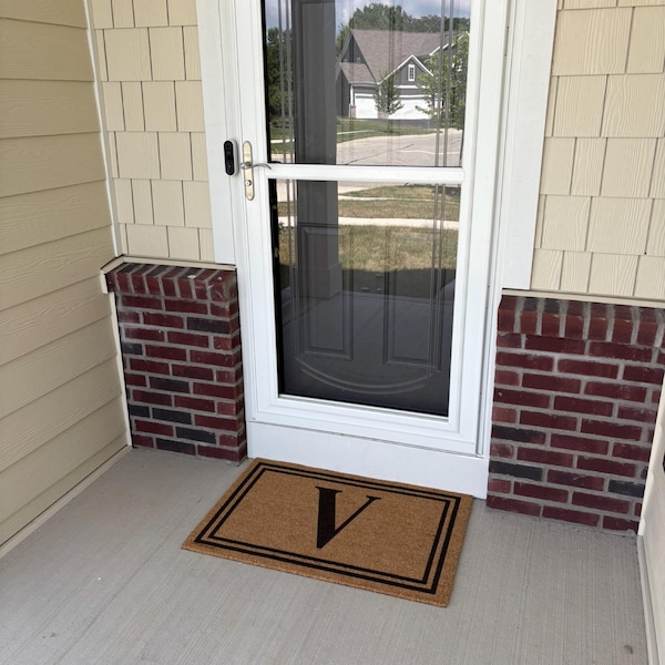 Simple Monogram Door Mat | Wedding Gift | Custom Doormat | Family ...