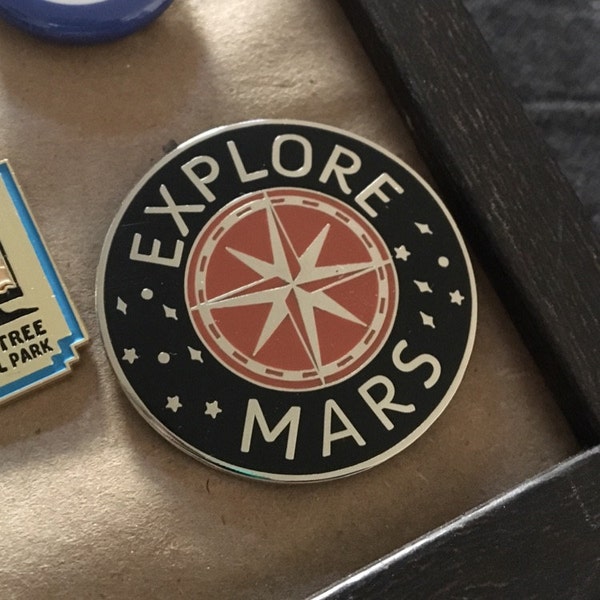 Space Enamel Pin | Explore Mars Lapel Pin | Science Pin | Astronomy Hat ...
