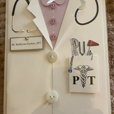 Handmade Doctor Card, Medical Card, Handmade Medical School Graduation ...