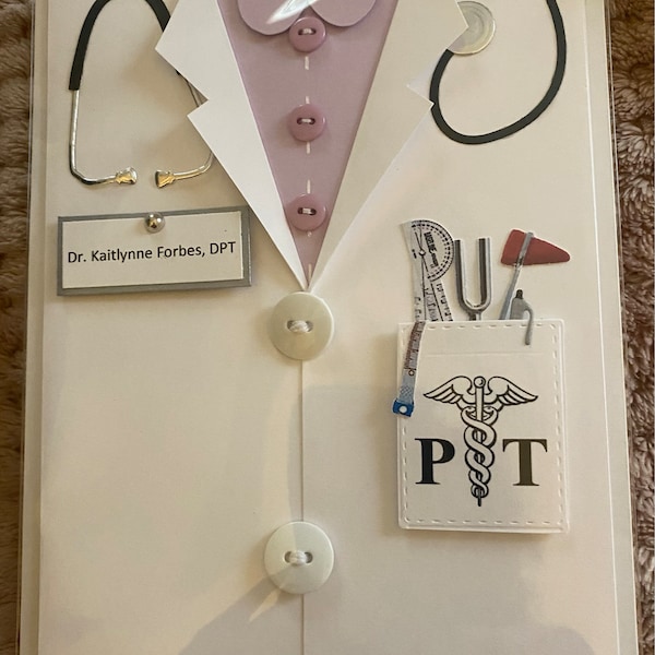 Handmade Doctor Card, Medical Card, Handmade Medical School Graduation ...