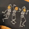 Dancing Skeletons Embroidery Design, Halloween Pumpkin Face Skeleton ...