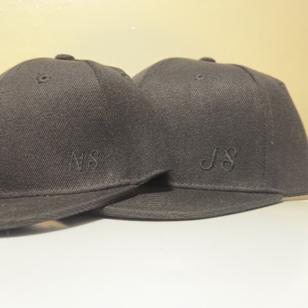 Matching Father/son Flat-billed Hats With Custom Initials ...