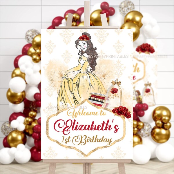 Beauty and the Beast Paper Pack Belle Princess Digital Backgrounds ...