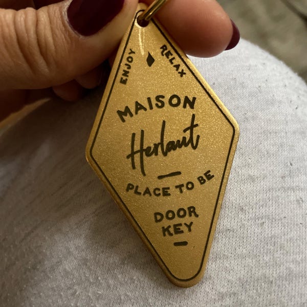 Personalized Vintage Hotel Keychain // Gold Key Ring // Personalised ...