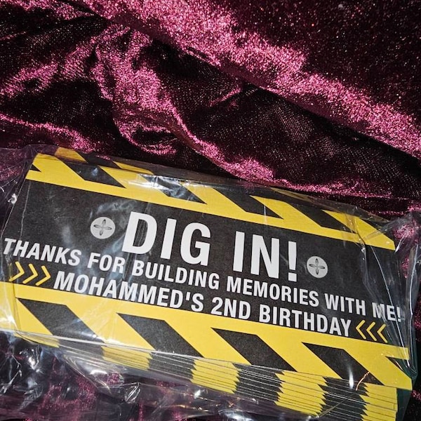 Construction Party Favor Bags & Toppers, DIY Construction Party Favors ...