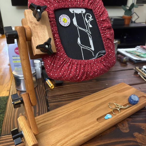 Rug Hooking Oak Floor Stand Base Only - Etsy