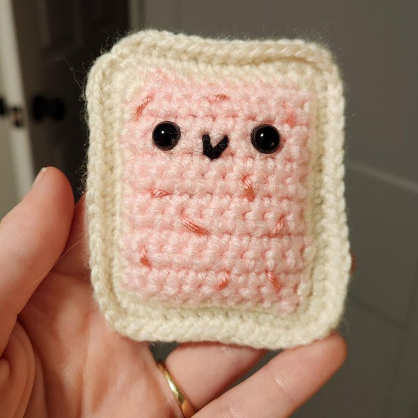 Toaster Pastry Crochet Pattern, No-sew, Crochet Pillow Pattern, Crochet ...
