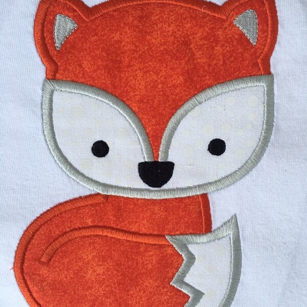 Fox Applique Design - Fox Embroidery Design - Woodland Friends Applique ...