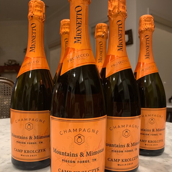 Custom Champagne Label, Champagne Bottle Labels, Mini Champagne Bottle ...