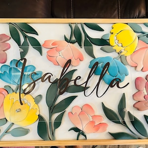 Eliza Jordan Laser Cut File Sign Svg , Glowforge SVG, Flower Cut File ...