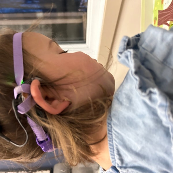 Pink Soft Band, Non-slip Grip, 5/8 Inch Width Hearing Aid Headband or ...