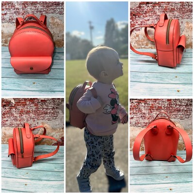 Leather Mini Woman Backpack PDF Pattern Small Backpack PDF Template ...