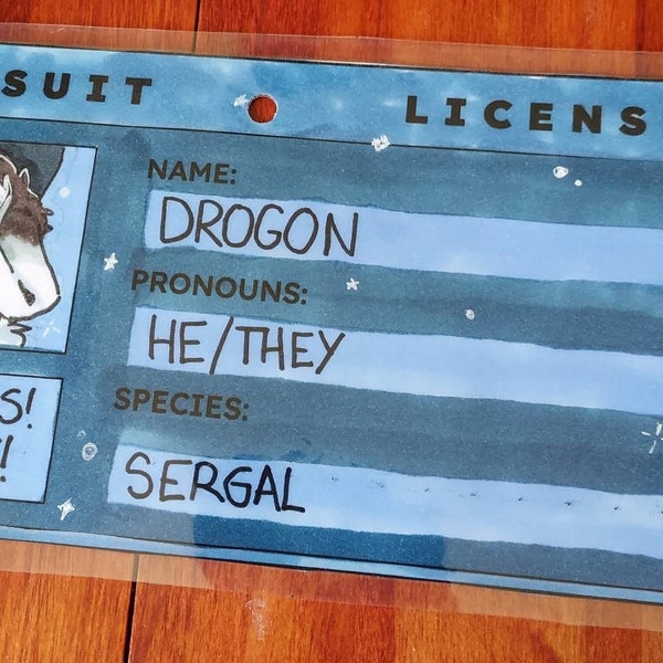 Fursuit License Custom Badge // Furry Fursona Badge Commission (READ ...