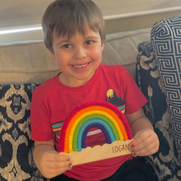 Birthday Countdown - Personalized Bright Rainbow Paper Chain Paint ...