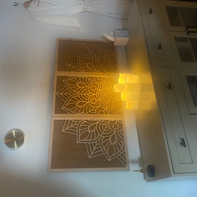 Mandala Wood Wall Art, Half Mandala Wall Art, Half Mandala Wood ...