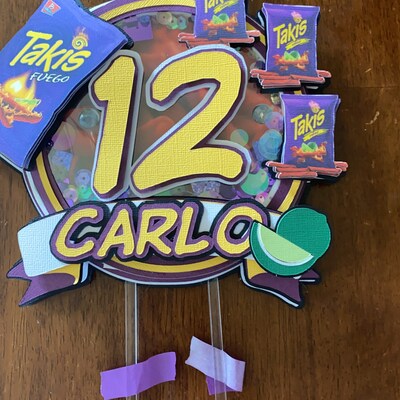 Takis Inspired Cake Topper - Etsy
