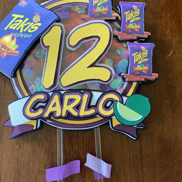 Takis Inspired Cake Topper - Etsy